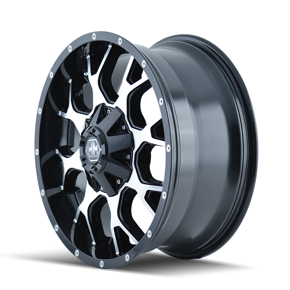 Mayhem 8015-2152b Warrior 8015 20x10 -25 Offset 87mm CB Black Machined ...